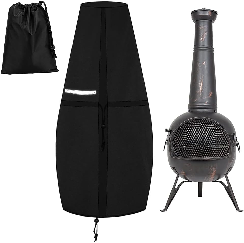 Amazon.com : Chiminea Cover Waterproof,Patio Chiminea Fire Pit Cover ...