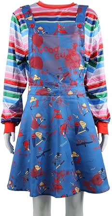Amazon.com: kumancos Adult Chucky Costume Women Chucky Cosplay Shirt ...