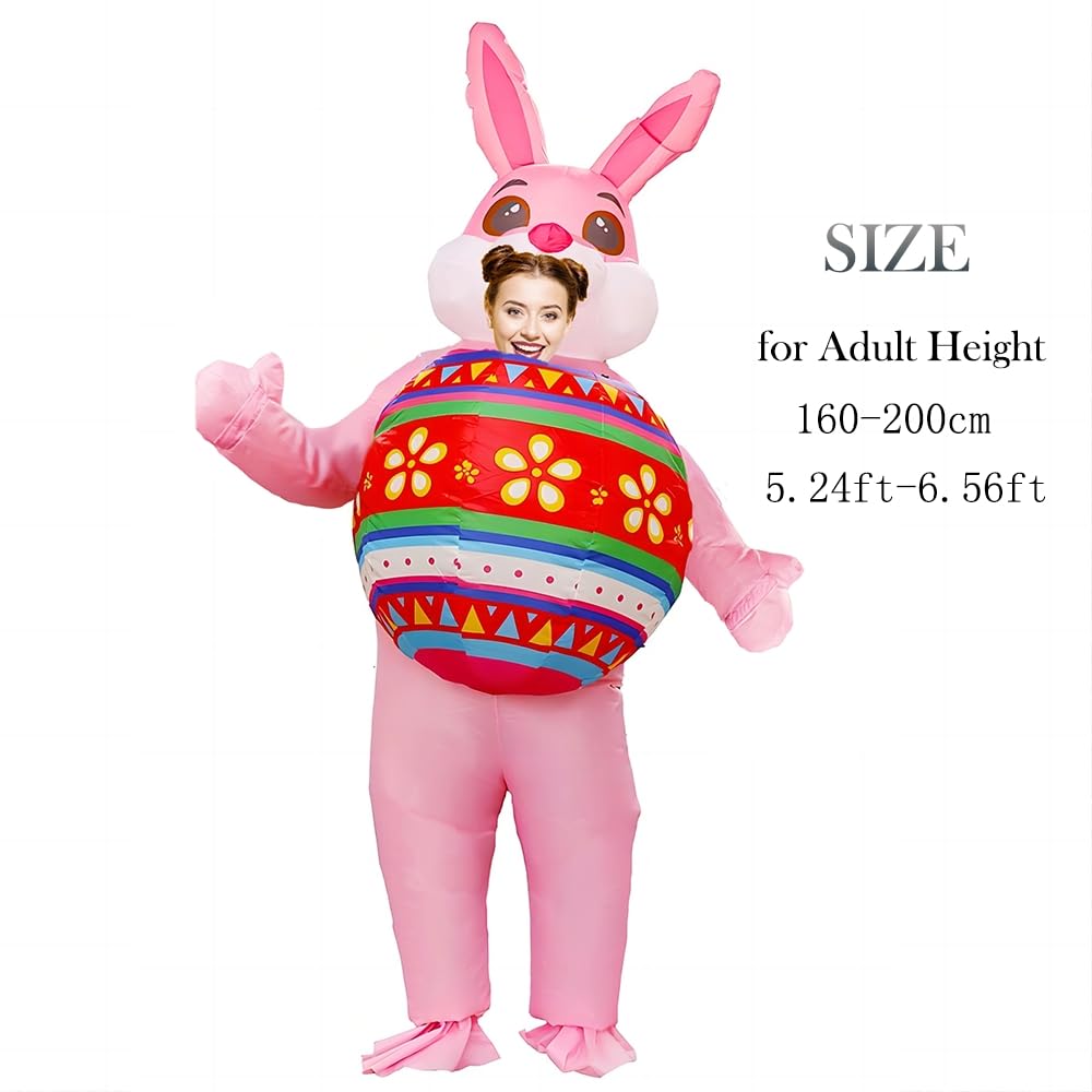 Rafalacy Inflatable Easter Bunny Costume for Adult Inflatable Easter ...