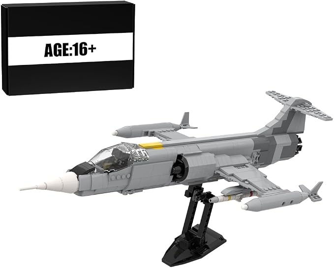 Amazon.com: ConsoleXpress F-104 Starfighter Fighter Jet Building Blocks ...