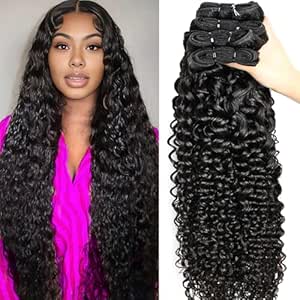 Amazon.com: Bundles Human Hair 12A Water Wave Human Hair Bundles 20 22 24 26 inch Wet and Wavy ...