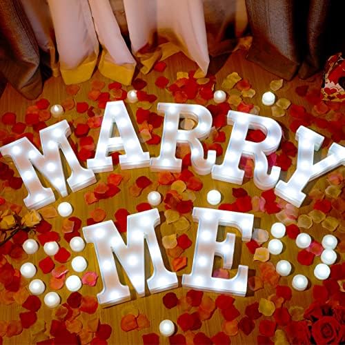 Amazon.com: Mudder Marry Me Light up Letters Marry Me Sign Proposal ...