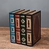 Amazon.com: Tosnail 2 Pack Decorative Book Boxes Wooden Antique Book ...