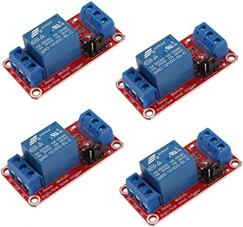 4 PACK 12V One Channel Relay Module Relay Switch with OPTO Isolation ...