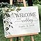 Amazon.com: Wedding Welcome Sign Personalized - 2 Sizes & 10 Floral ...