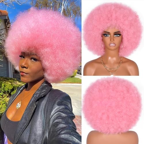 Amazon.com : MURAME Afro Wigs for Black Women 70s Wigs for Women Short ...