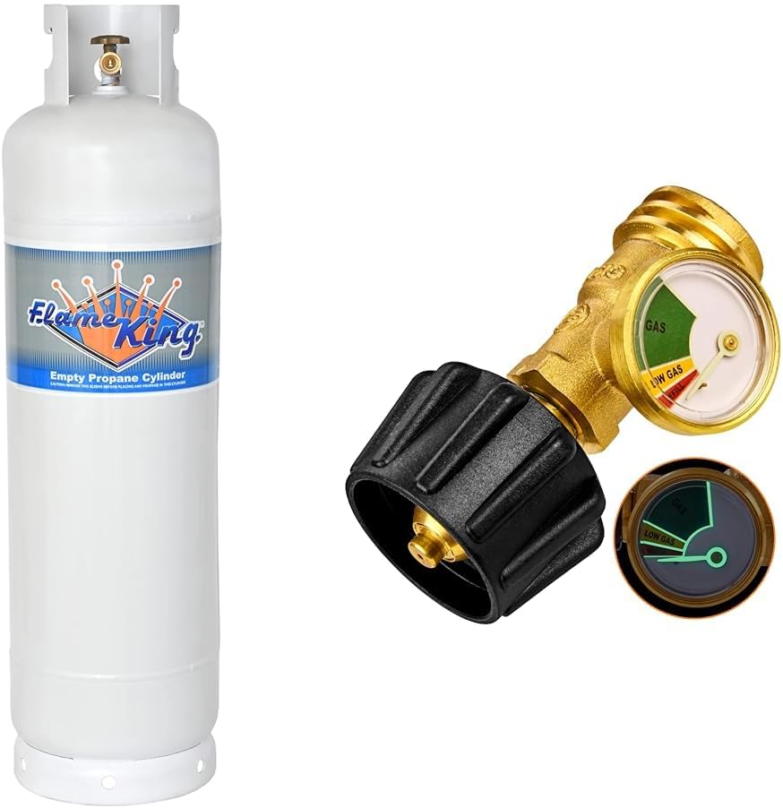 Amazon.com : Flame King YSN60LB 60LB POL Steel Propane Tank Refillable ...