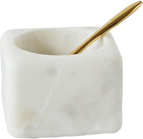 Amazon.com: Creative Co-Op Square White Marble Brass Spoon (Set of 2 ...