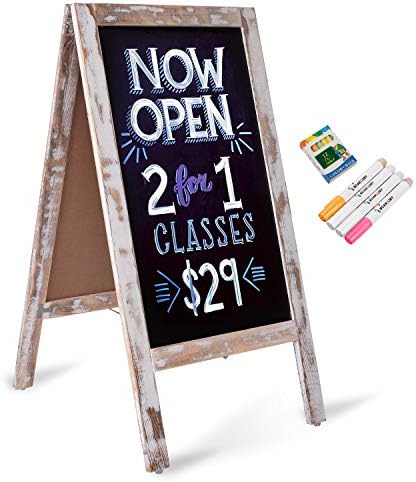 Board2by Heavy Duty A-Frame Magnetic Chalkboard Sign- 40" X 20" Large ...