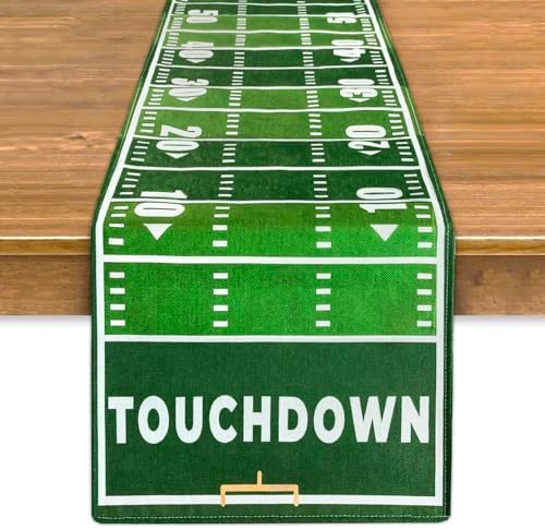 Amazon.com: JANEF Football Table Runner Touch Down Football Field ...