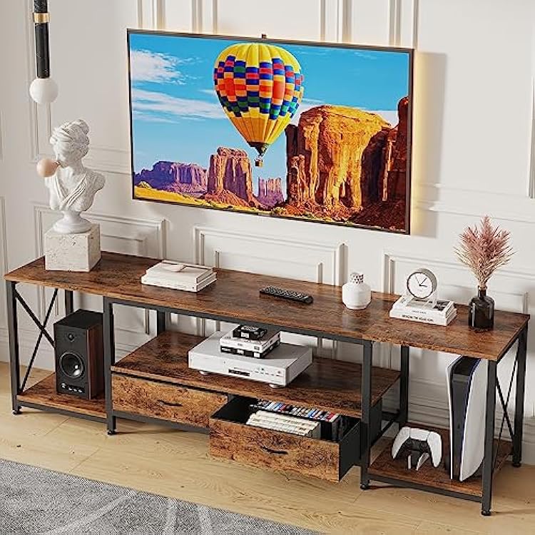 Rustic Style Entertainment Center Whicket Fireplace TV Stand 63"