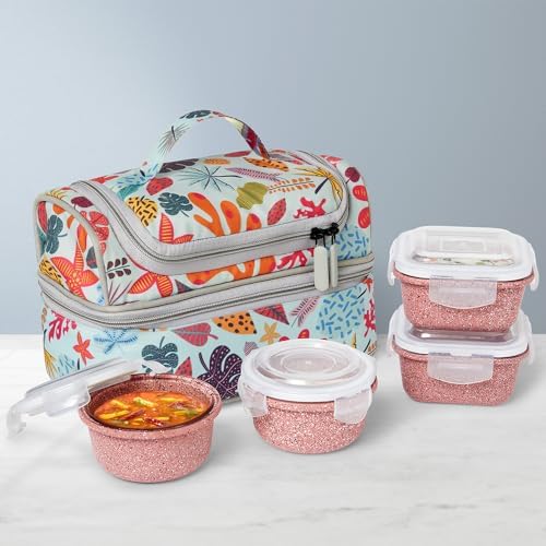 Buy TintBox Premium Glass Lunch Box with Protective Silicone Sleeve ...