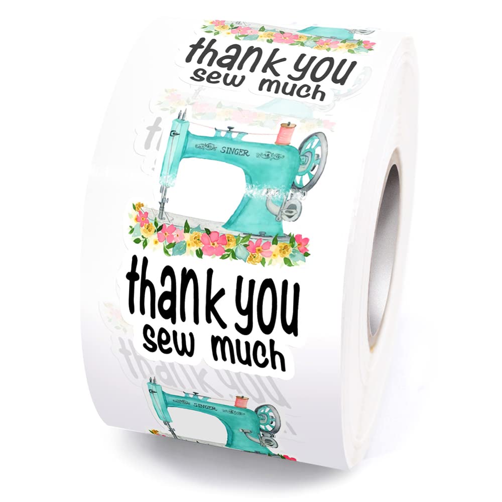 Amazon.com: Sewing Machine Stickers,Thank You Sew Much Stickers ...