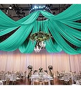 Amazon.com: FOTSHARER Blue Ceiling Drapes for Wedding Decorations ...