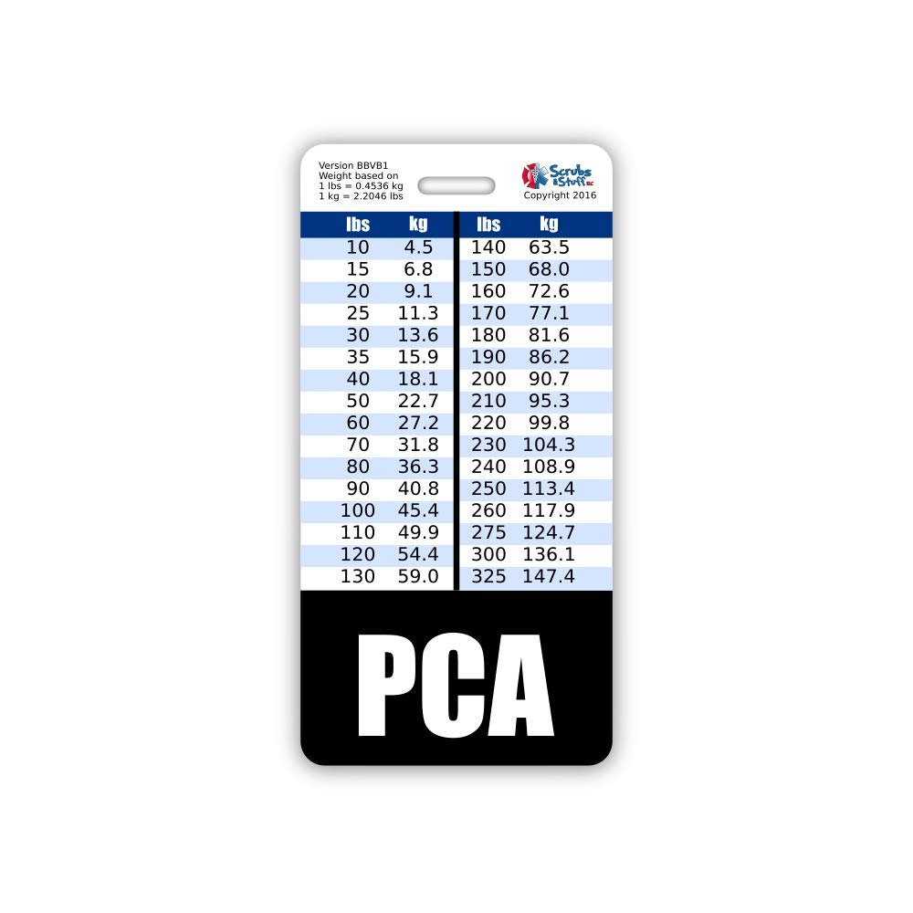 Amazon.com : PCA Badge Buddy Vertical w/Height & Weight Conversion ...
