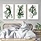Amazon.de: Martin Kench 3er Set Premium Poster, Abstrakt Grün Blätter Bilder, Modern Print ...