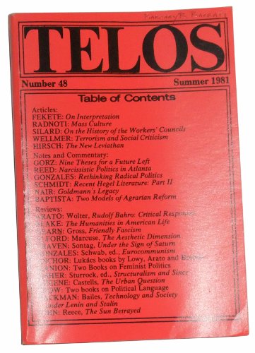 Telos: A Quarterly Journal of Radical Thought, No. 48 (Summer, 1981 ...