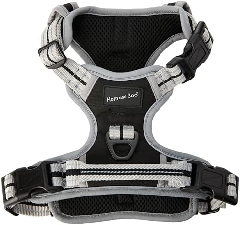Hem and Boo Sports Harness, Padded and Reflective, Black Medium ...