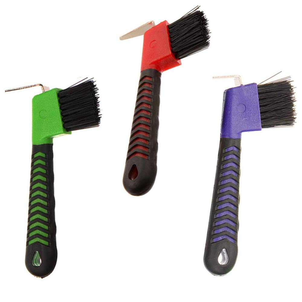 POFUIERKN 4Pcs Horse Hoof Pick Brushes,Horse Hoof Pick Brush With Soft ...