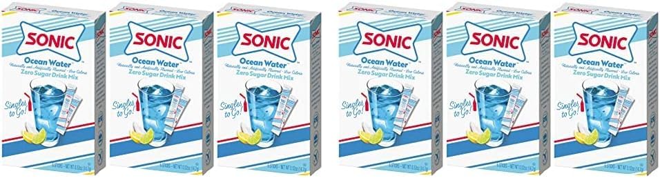 Amazon.com : Sonic Singles to Go Powdered Drink Mix, Ocean Water, 6 ...