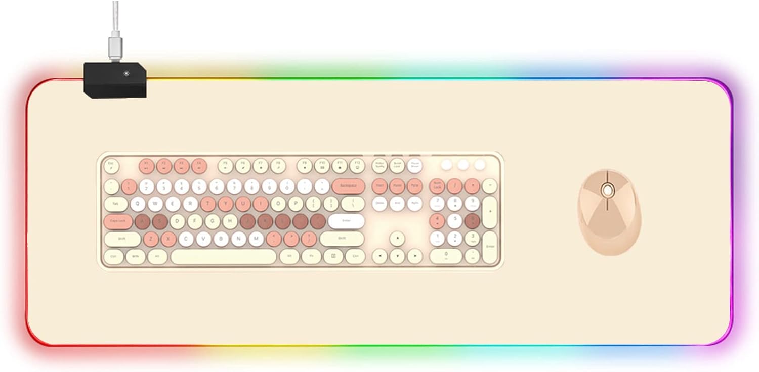 Amazon.com: 【Milk Tea Color Typing Set】 2.4G USB Wireless Keyboard and ...