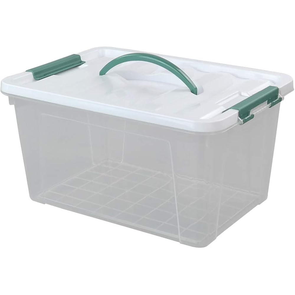 $6/mo - Finance Gloreen 14 Quart Clear Storage Bins with Lid and Handle ...