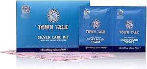Town Talk Silver Care Kit- Polishing Cloth & Cleaning Sachets : Amazon ...