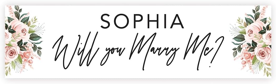 Amazon.com: Andaz Press Custom Will You Marry Me Sign Banner ...