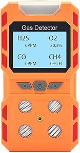 Coreel Portable 4 Gas Detector, Sound Light Vibration Multi-Gas Monitor ...