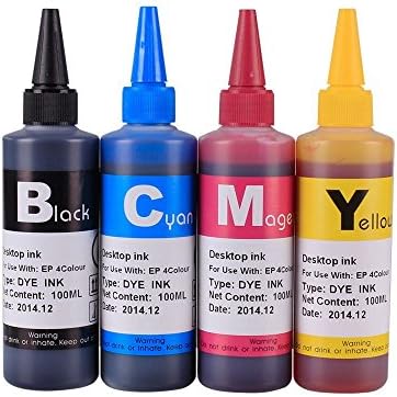 4x100ml Universal Bulk Ink Refill compatible with Epson, HP, Brother ...