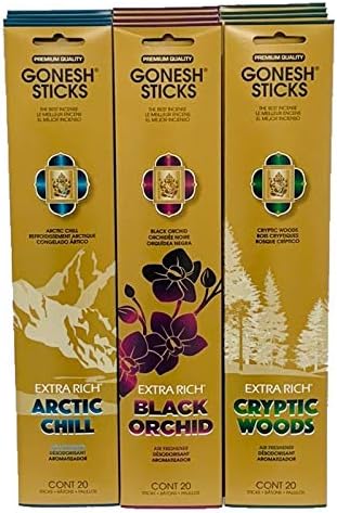 Amazon.com: Gonesh Adventure Series (Arctic Chill, Black Orchid, Cryptic Woods Total 240sticks ...