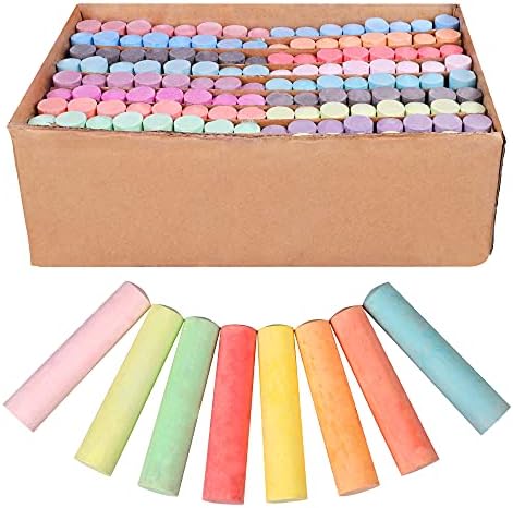 Sidewalk Chalk, LYGZTing Jumbo Chalk Set 144 Count 18 Colors Non-Toxic ...