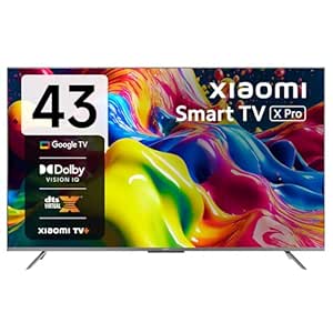 Xiaomi 108 cm (43 inches) X Pro 4K Dolby Vision IQ Series Smart Google LED TV L43M8-5XIN (Black ...