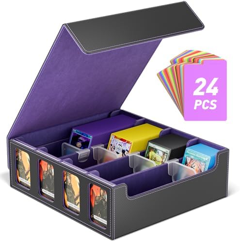 TATAFUN Trading Card Storage Box,Triple MTG Card Deck Box Holds 1800 ...