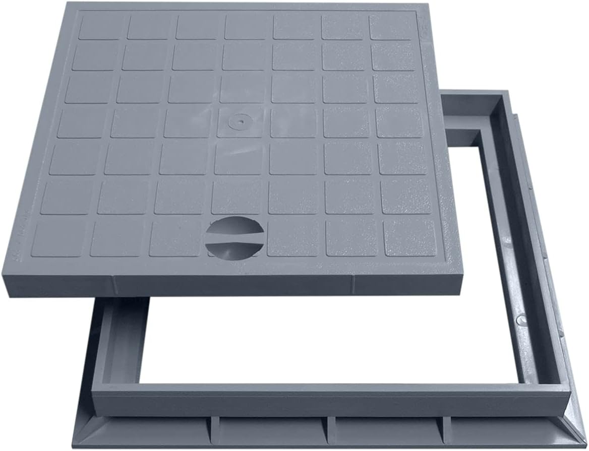 SA-80 Stahl Schachtabdeckung verzinkt begehbar 800 x 800 mm Tränenblech ...