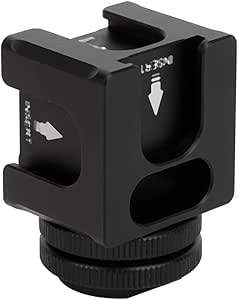 Amazon.com : Aluminium Cold Shoe Mount Plate Adapter with 4 Mounts for ...