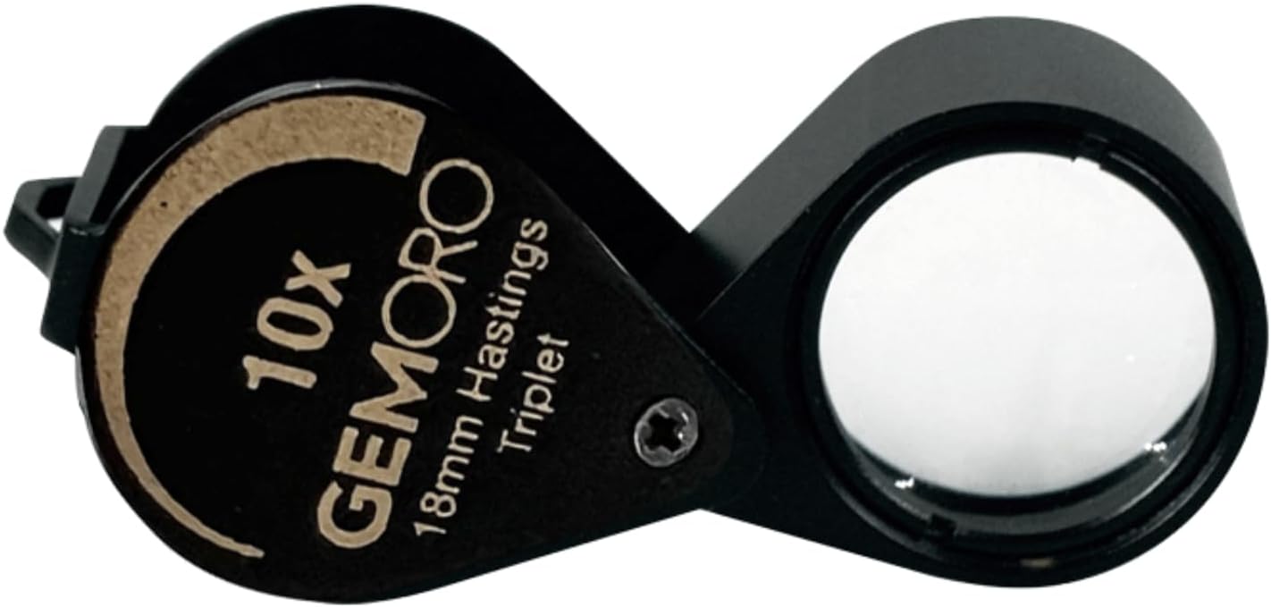 Amazon.com: GemOro Jewelers Loupe Magnifier | Black Hastings Triplet ...