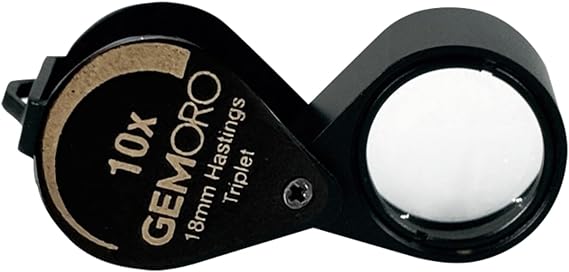 Amazon.com: GemOro Jewelers Loupe Magnifier | Black Hastings Triplet ...