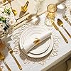 Amazon.com: Gold Placemats Set of 8 Table Mats Gold Charger Plates ...