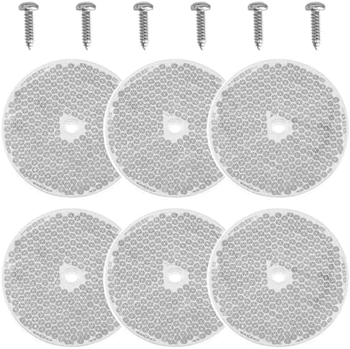 Amazon.com: smseace 12pcs Safety Reflectors White Round Reflectors ...
