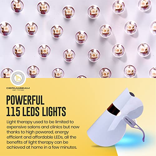 Dermabeam Pro Is LED Light Therapy Mask (115 LEDS, 7 Colors, Cordless ...