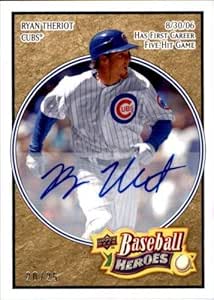 Ryan Theriot Chicago Cubs Pack Cert Autograph Card 2008 Ud Heroes #31 ...