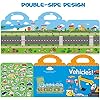 Amazon.com: Reusable Sticker Book for Kids, Vehicles Truck Stickers ...