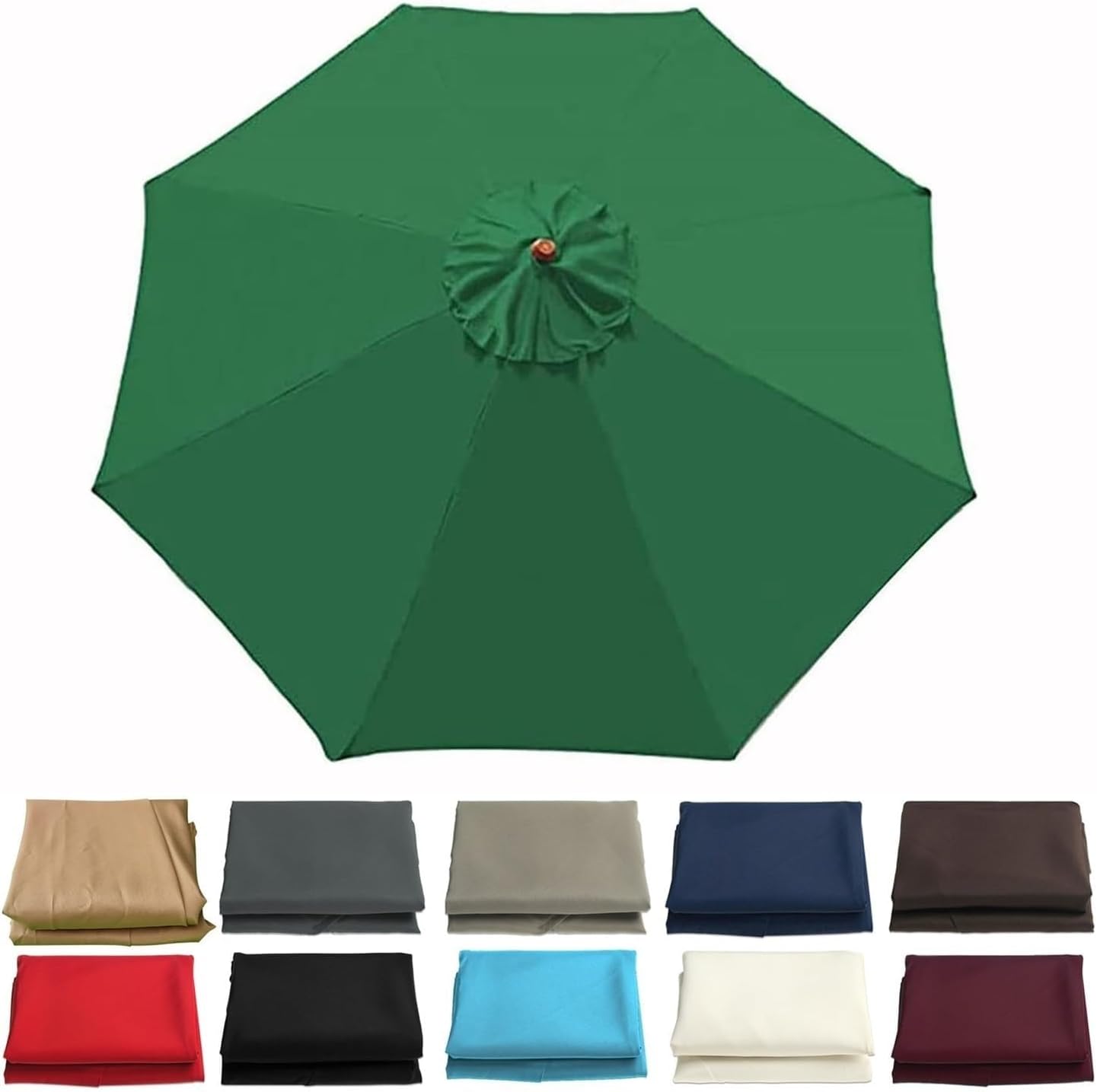 Amazon.com : Sun Shade Umbrella Cover Replacement Canopy Parasol Cloth ...