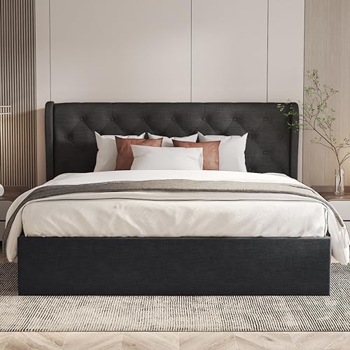 Aykah Zen Lift Up Storage Bed, Solid Wood Construction, Foam Filled ...