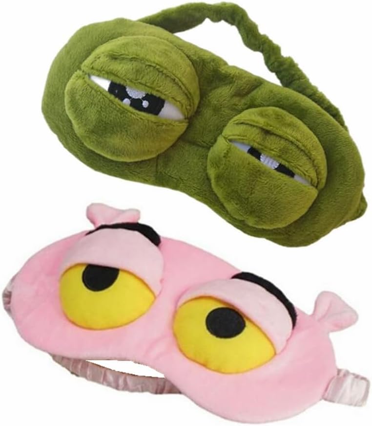 Amazon.com: 2PCS Cute Eye Mask for Sleeping - Soft Lightweight Eye ...