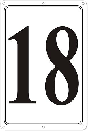 Amazon.com: i-CowFun Premium Aluminum Number Signs 18, Metal 12" X 8 ...