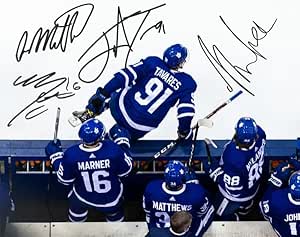 Amazon.com: Ikonic Fotohaus John Tavares Mitch Marner Auston Matthews ...