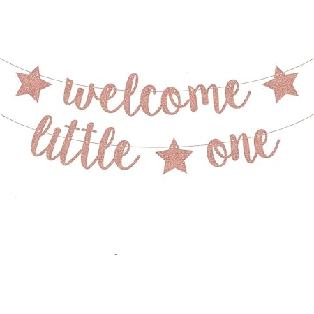 Amazon.com: KUNGOON Welcome Little One Banner,Stars Theme Welcome ...