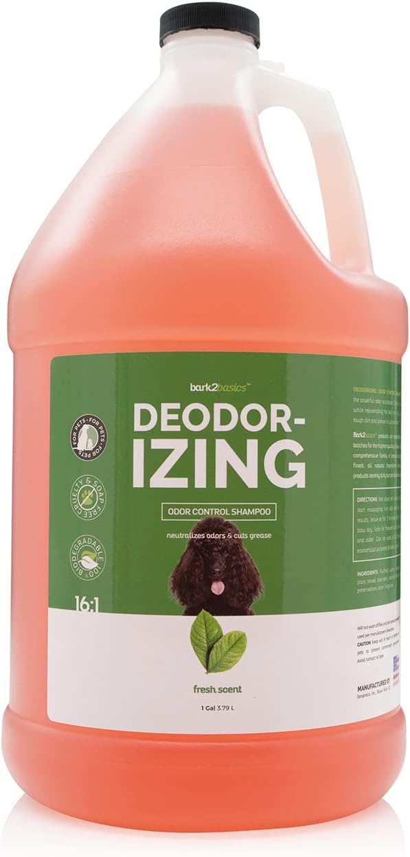 Bark 2 Basics Deodorizing Dog Shampoo, 1 Gallon | Powerful Odor ...